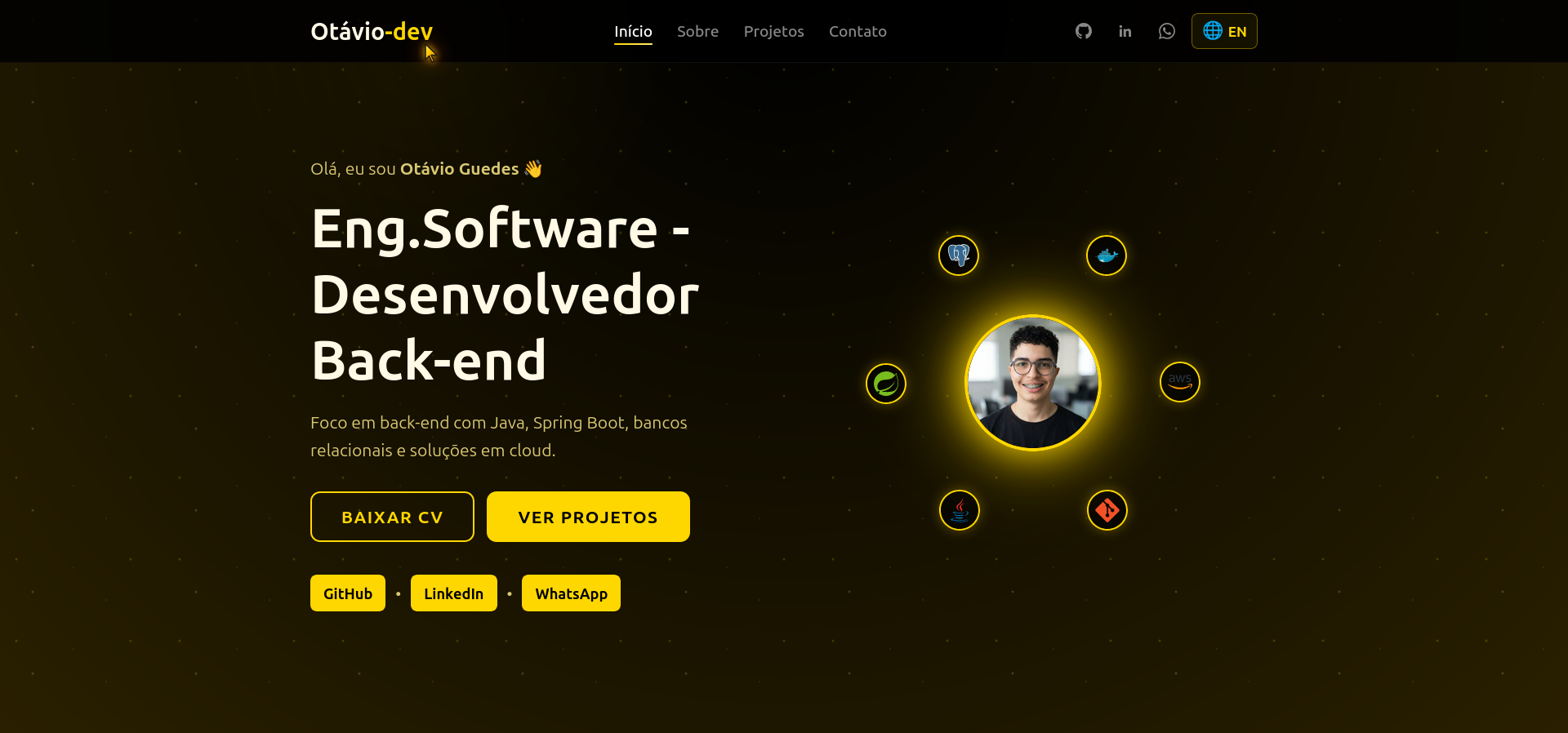 Otávio Guedes - Engenheiro de Software Back-end Java | Portfólio